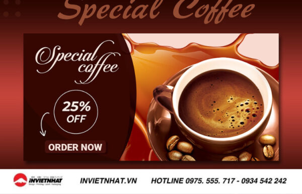 Banner quảng cáo cà phê in theo yêu cầu CHẤT LƯỢNG tại HCM