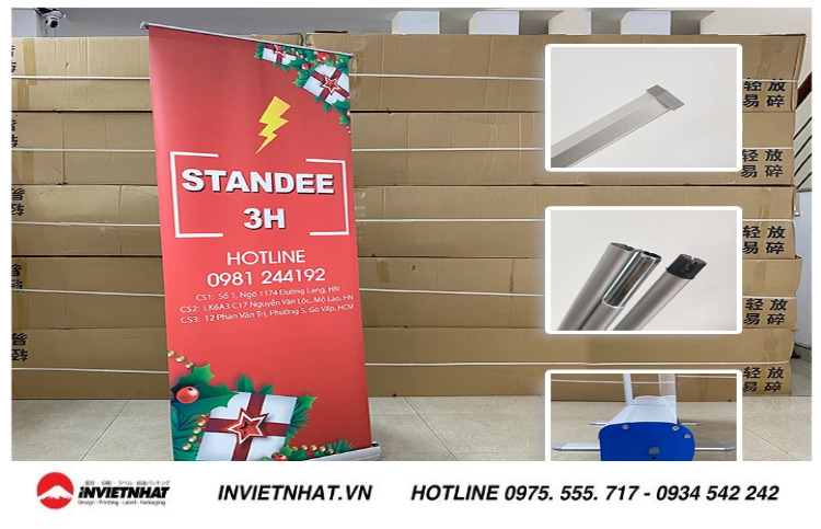 Standee đứng kích thước CHUẨN được sử dụng phổ biến