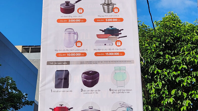 In băng rôn bandroll quảng cáo giá rẻ TPHCM, Lấy nhanh