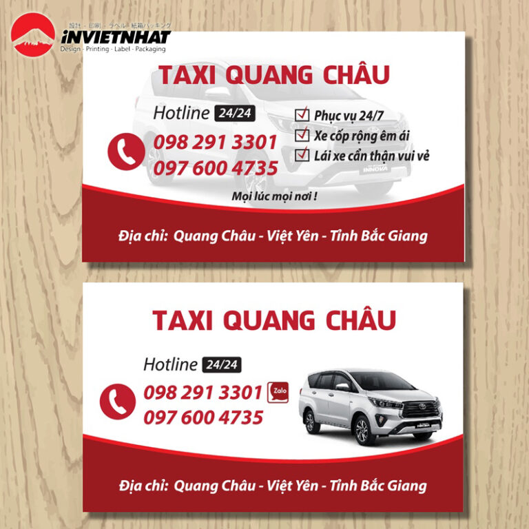 55 mẫu card visit lái xe taxi đẹp, Link download 2024