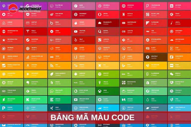 Bảng mã màu HTML CSS RGB CMYK chuẩn cho thiết kế và in ấn