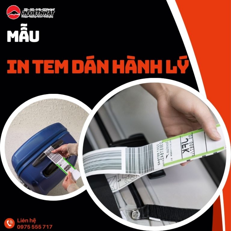 11+ Mẫu in tem dán hành lý (Sticker vali) ĐẸP, chống nước