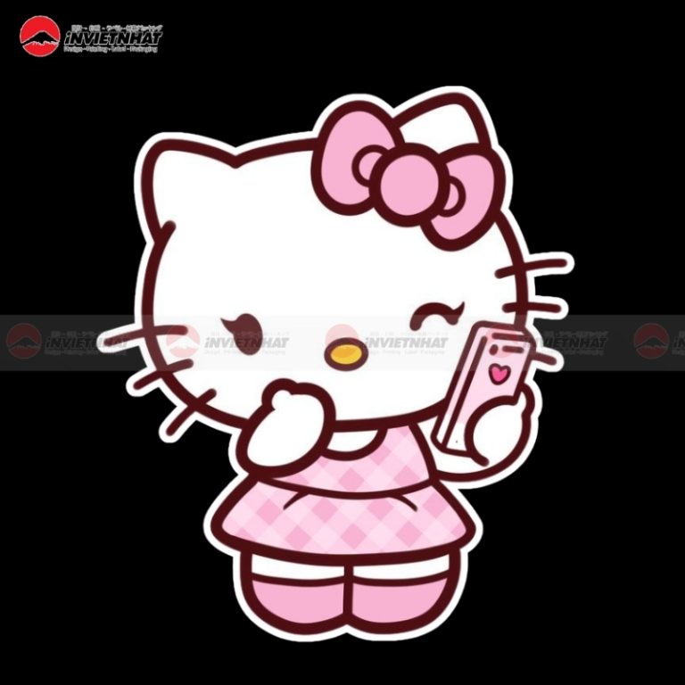 79+ Mẫu sticker Hello Kitty cute, bựa CHỐNG NƯỚC dán đẹp