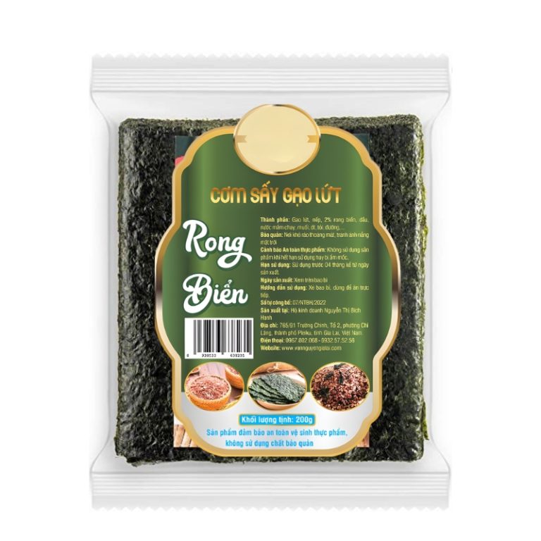 Mẫu in tem nhãn rong biển CHỐNG DẦU giá rẻ, thiết kế đẹp