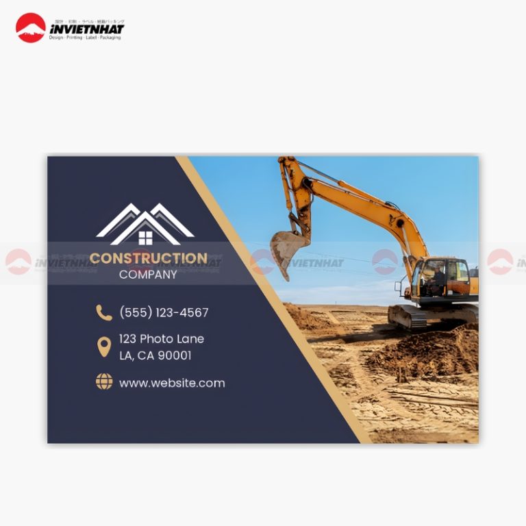 19+ Mẫu card visit công ty xây dựng ĐẸP, tư vấn miễn phí