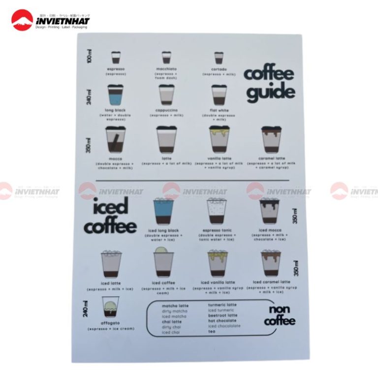 In menu quán cafe GIÁ RẺ | 15+ Mẫu ĐẸP